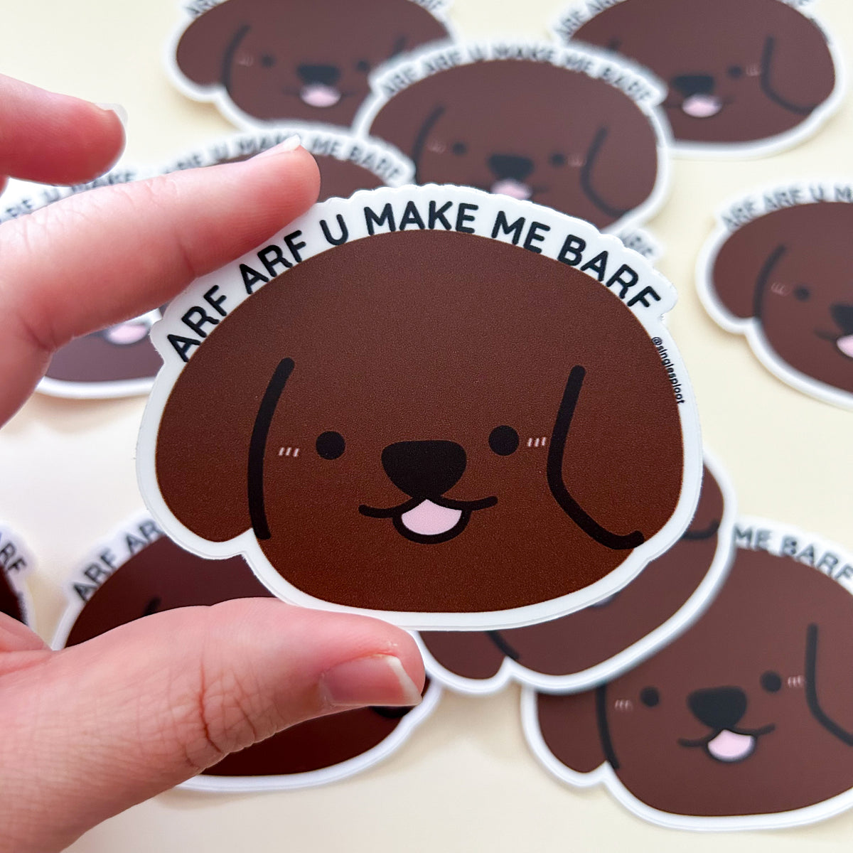 Arf Arf You Make Me Barf (ADOBO) Sticker – Single Sploot