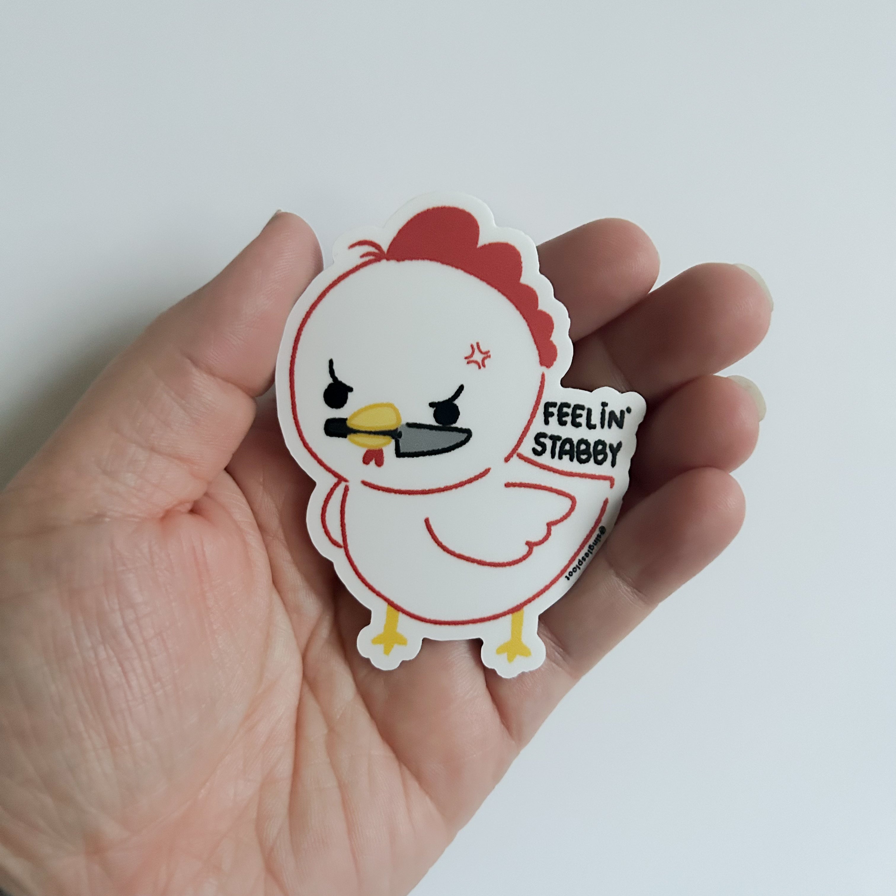 Feelin' Stabby Chimken Sticker – Single Sploot