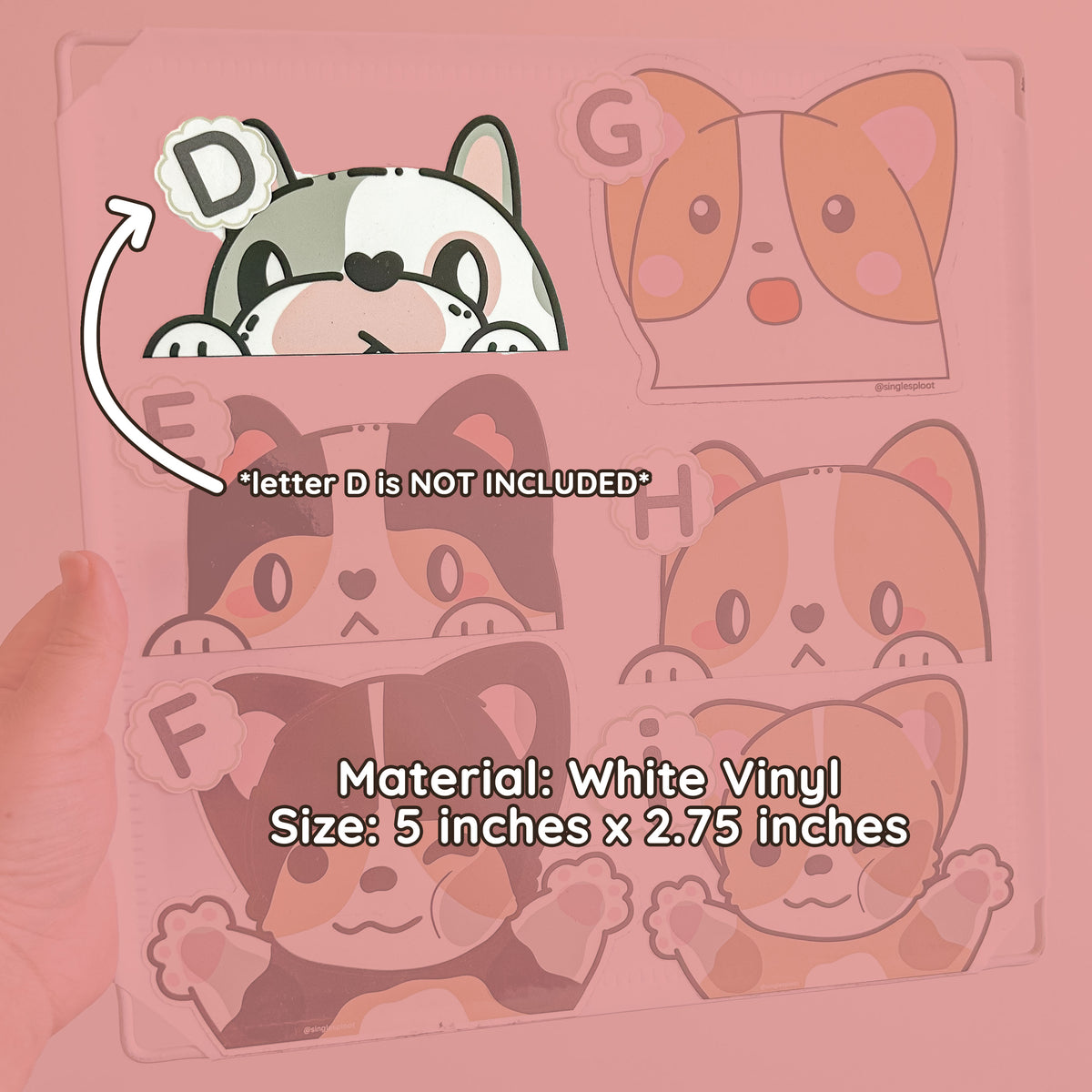 Patreon: Frenchie Side Eye Peeker Decal – Single Sploot